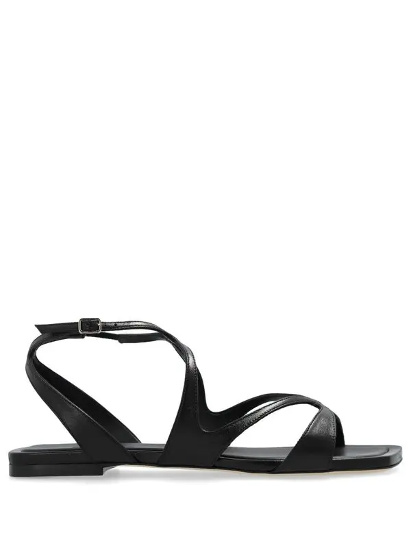 JIMMY CHOO Ayla Flat Sandals - Black