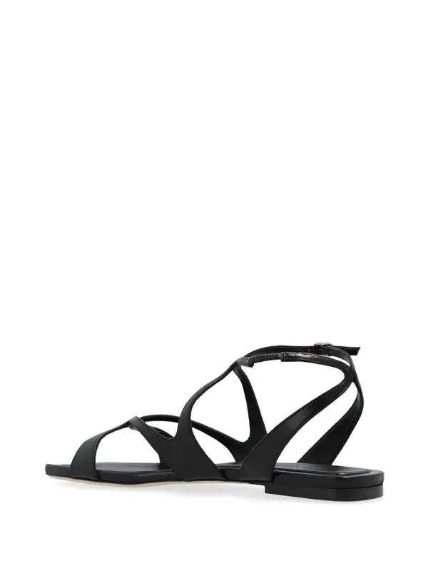 JIMMY CHOO Ayla Flat Sandals - Black