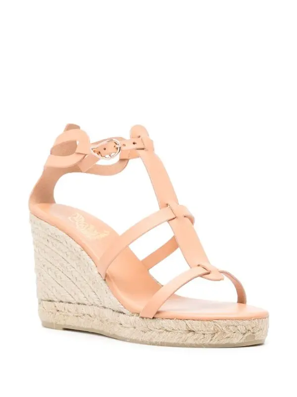 CastaÑer Leather Wedge Espadrilles
