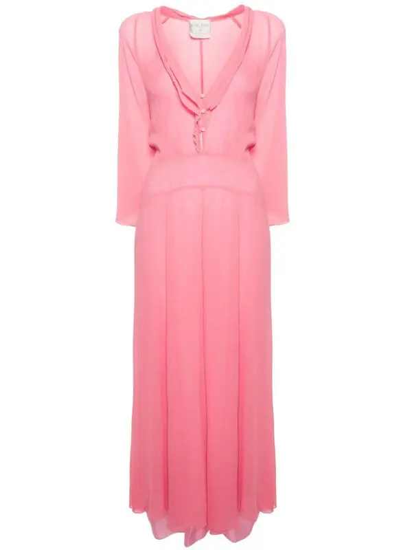 FORTE_FORTE Flared Crinkled Maxi Dress