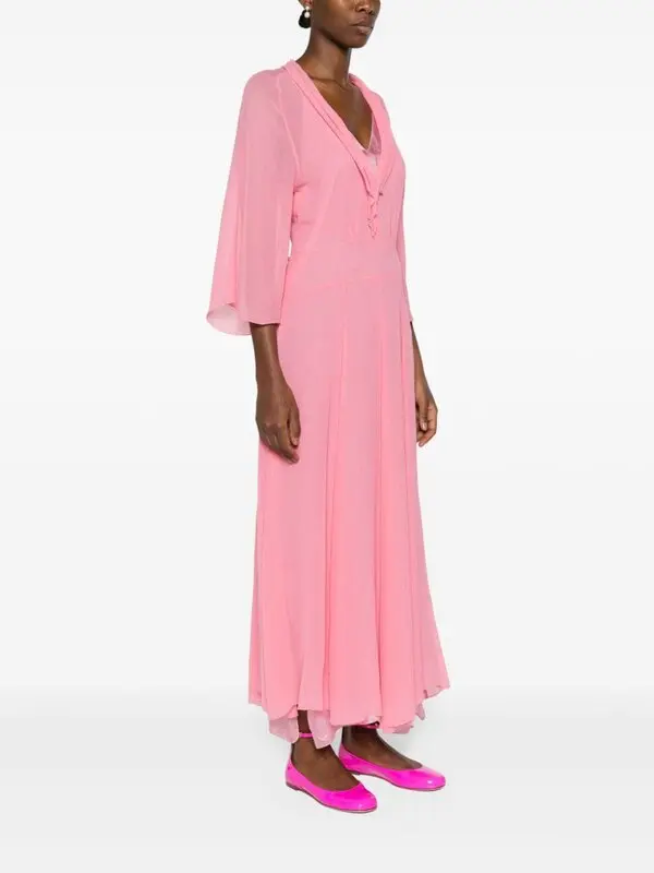 FORTE_FORTE Flared Crinkled Maxi Dress