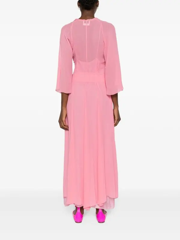 FORTE_FORTE Flared Crinkled Maxi Dress