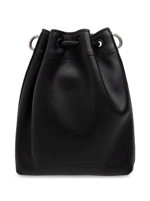 JIMMY CHOO Mini Cinch Leather Shoulder Bag - Black