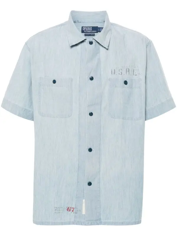 Polo Ralph Lauren Short-sleeve Denim Shirt - Blue