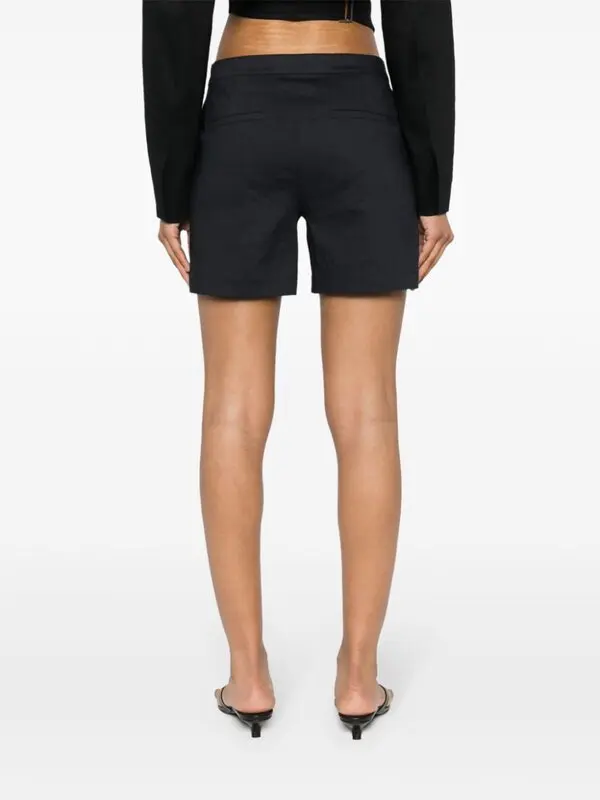 Theory Tailored Linen Blend Shorts - Blue