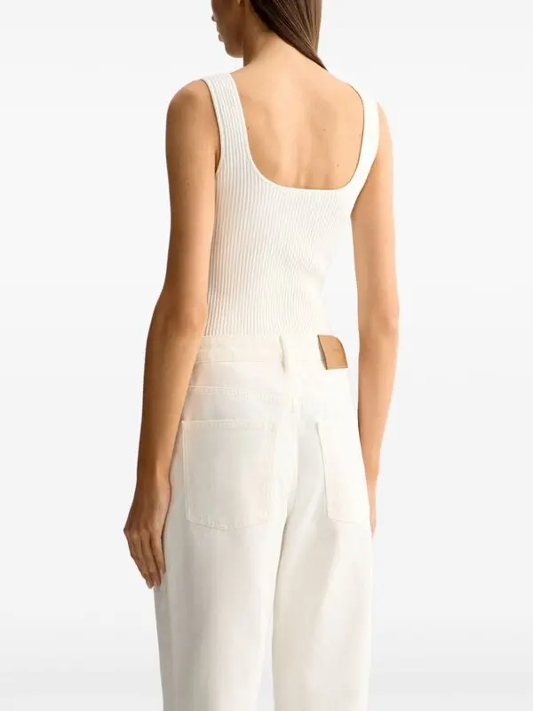 12 STOREEZ Ribbed-knit Tank Top