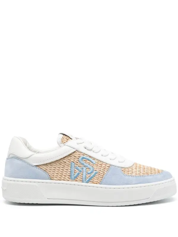 STUART WEITZMAN Courtside Panelled Sneakers - Blue