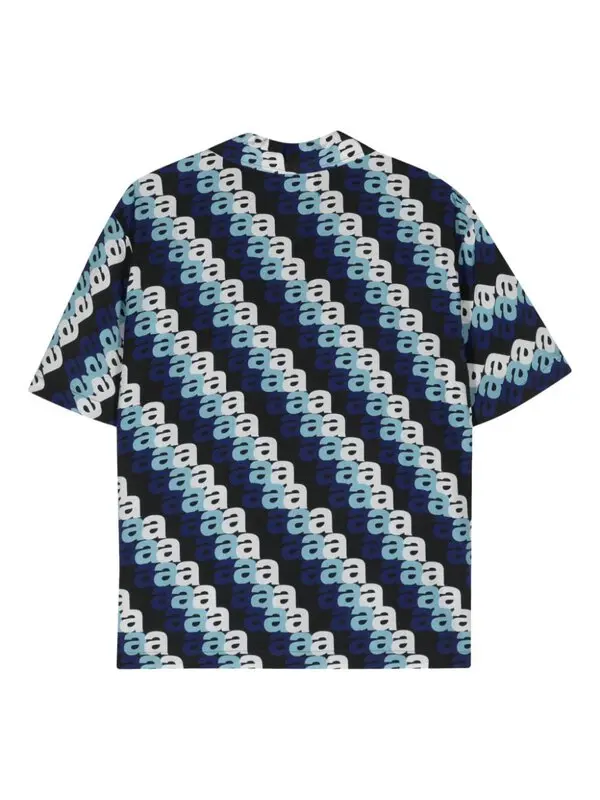 AWAKE NY Logo-print Tencel™ Shirt - Blue