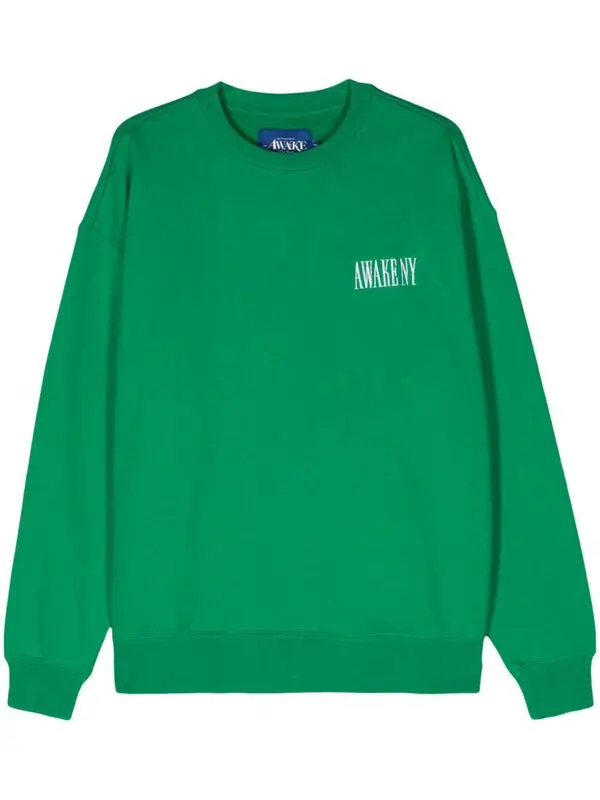 AWAKE NY Logo-embroidered Cotton Sweatshirt
