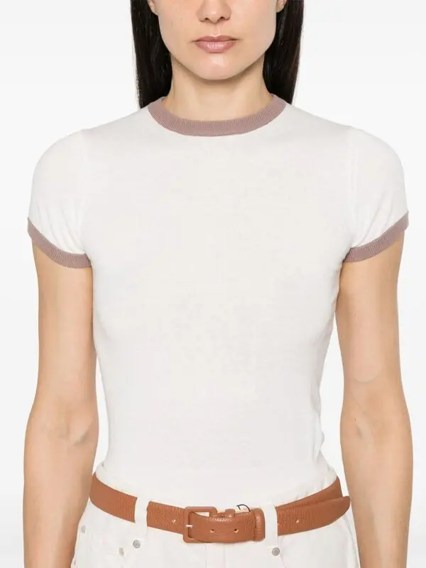 トップス EXTREME CASHMERE n339 chloe n°339 Chloe Top — White/Navy – La Garçonne