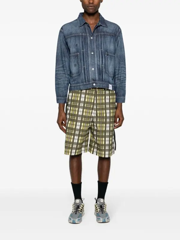 NEIGHBORHOOD Paint-splatter Denim Jacket - Blue