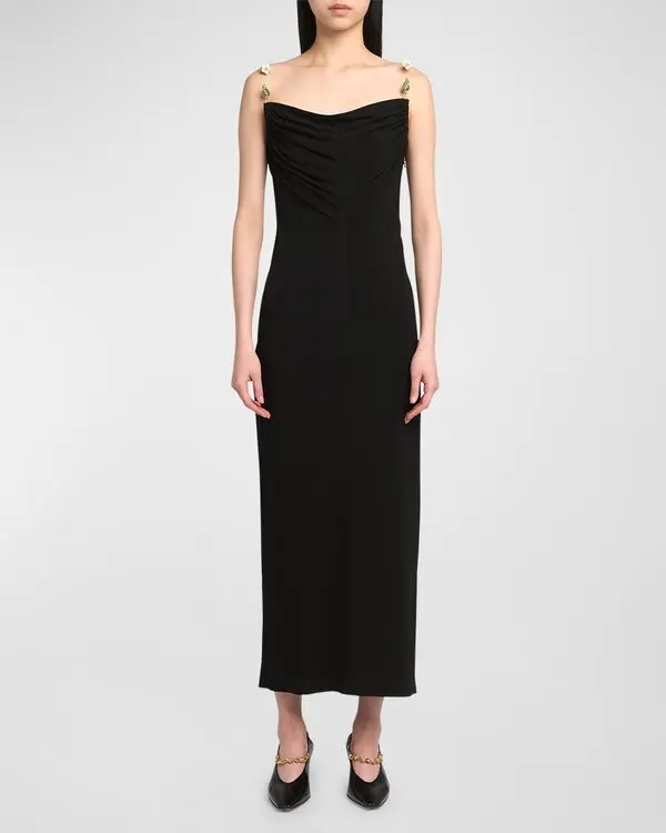 bottega veneta - Bottega Veneta Matte Crepe Jersey Midi Dress