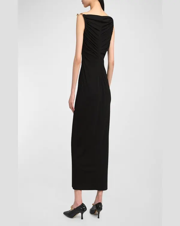 bottega veneta - Bottega Veneta Matte Crepe Jersey Midi Dress