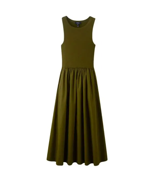 ME+EM Mixed Media Maxi Dress