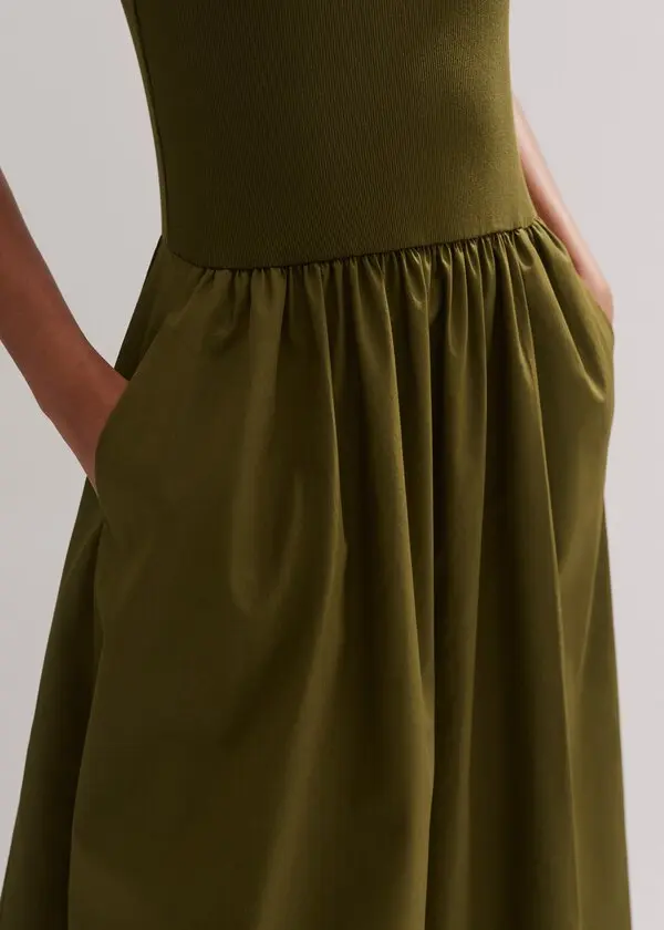 ME+EM Mixed Media Maxi Dress