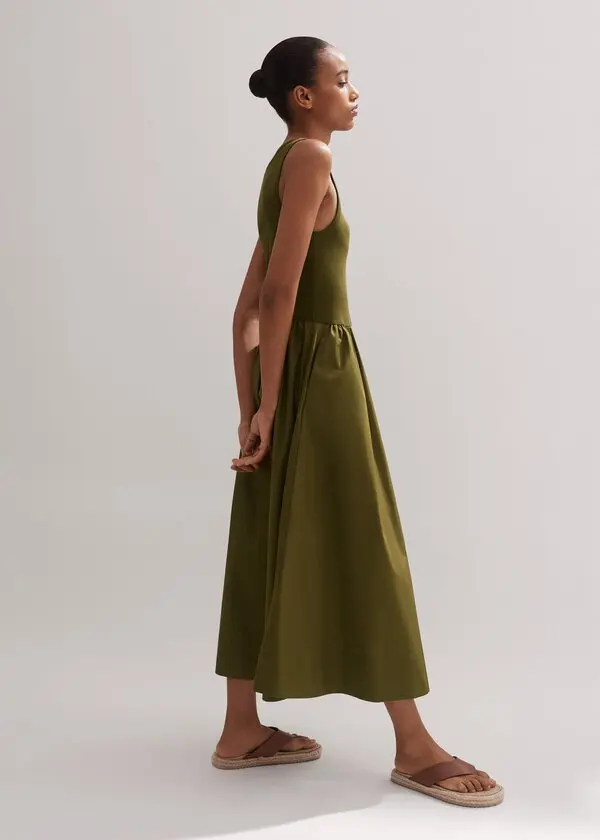 ME+EM Mixed Media Maxi Dress