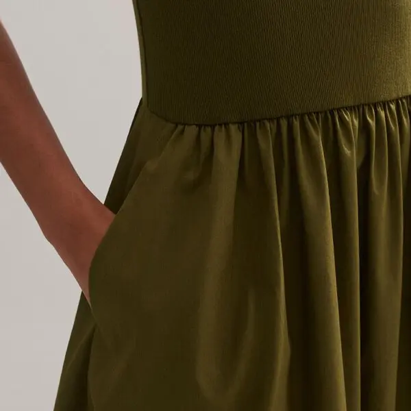 ME+EM Mixed Media Maxi Dress