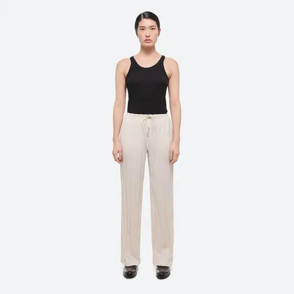 Helmut Lang Crushed Satin Trouser - Ivory