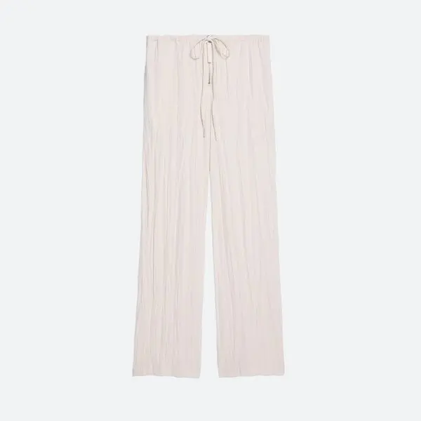 Helmut Lang Crushed Satin Trouser - Ivory