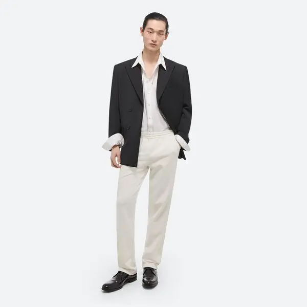 Helmut Lang Cotton Fleece Seatbelt Jogger - Ivory