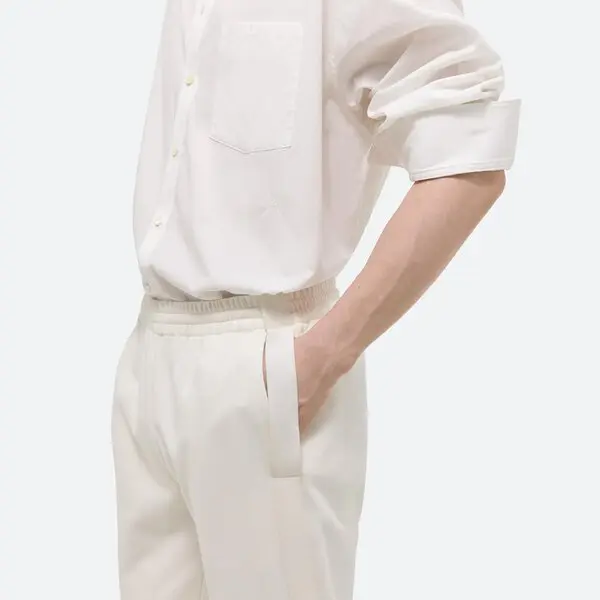 Helmut Lang Cotton Fleece Seatbelt Jogger - Ivory