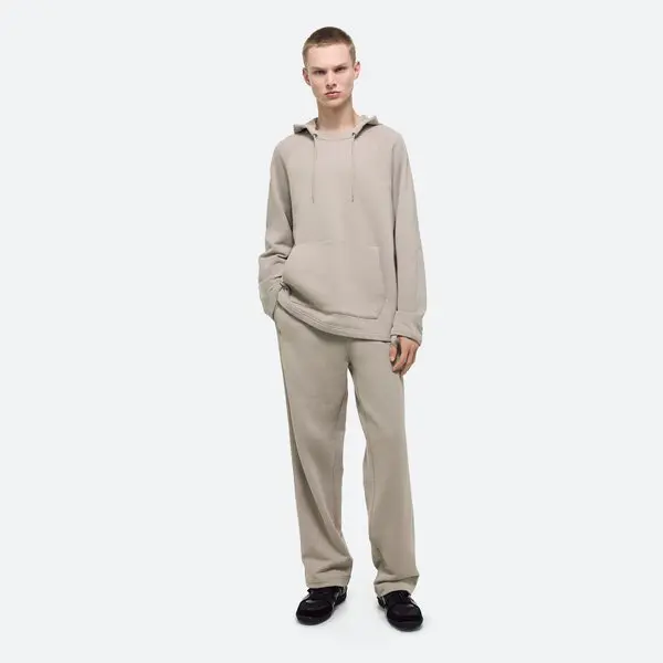 Helmut Lang Cotton Fleece Relaxed Fit Hoodie - Sand