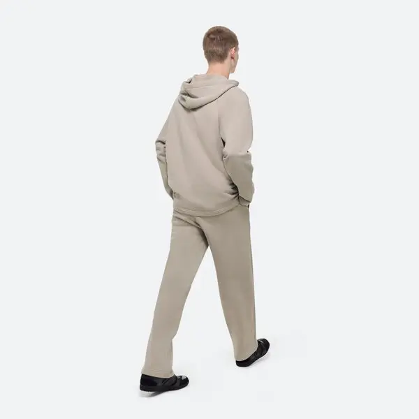 Helmut Lang Cotton Fleece Relaxed Fit Hoodie - Sand