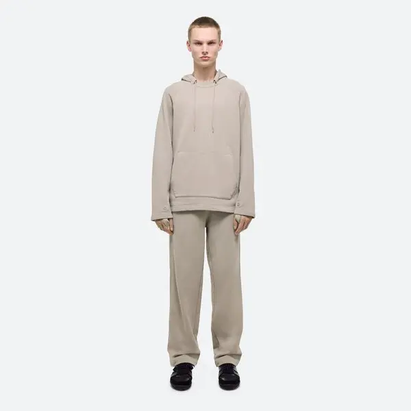 Helmut Lang Cotton Fleece Relaxed Fit Hoodie - Sand