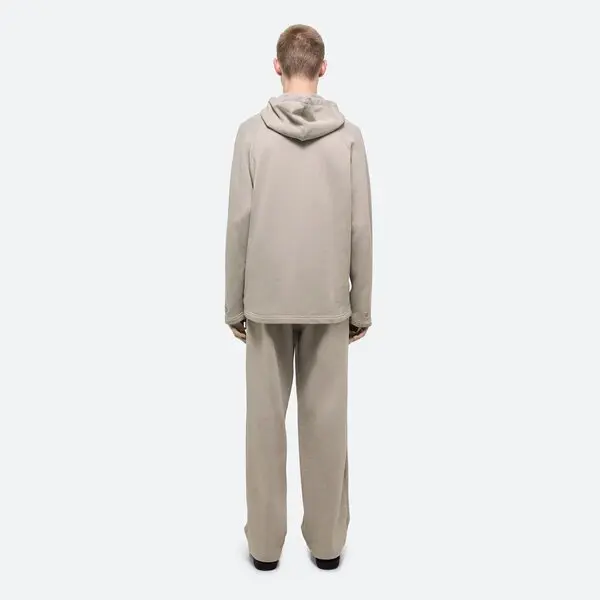 Helmut Lang Cotton Fleece Relaxed Fit Hoodie - Sand