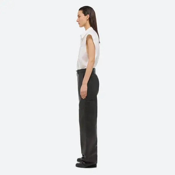 Helmut Lang Nappa Leather Relaxed Carpenter Pants