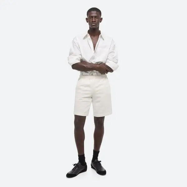 Helmut Lang Cotton Fleece Seatbelt Shorts