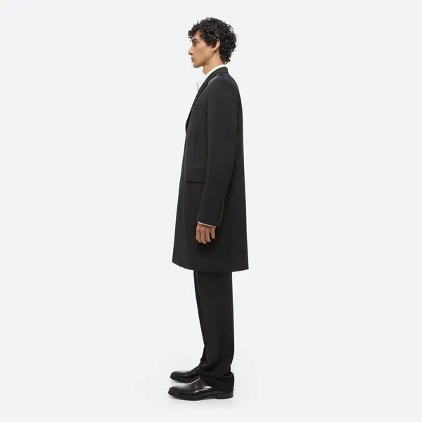Helmut Lang Virgin Wool Tuxedo Car Coat