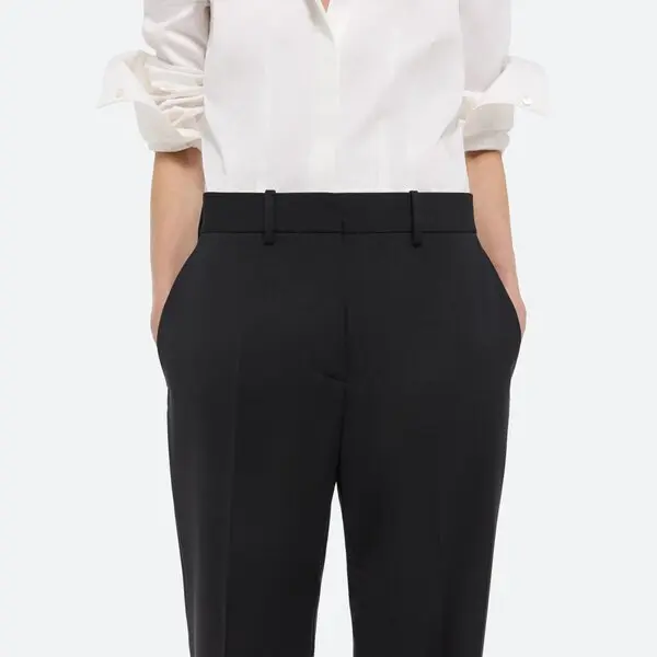Helmut Lang Virgin Wool Car Trousers - Black