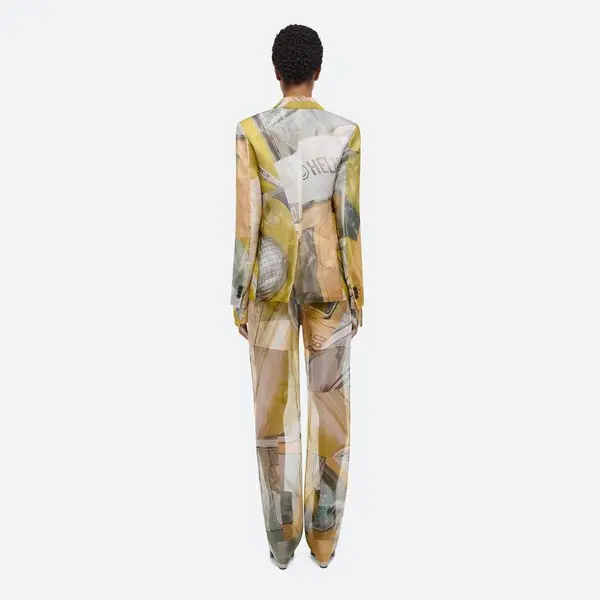 Helmut Lang Printed Silk Organza Blazer