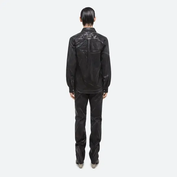 Helmut Lang Foiled Denim Shirt Jacket