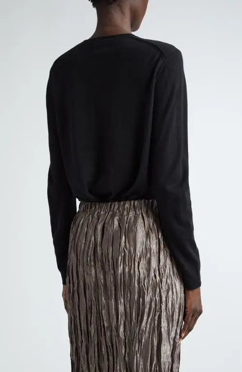 Lafayette 148 New York Fine Gauge Cashmere Sweater - Black