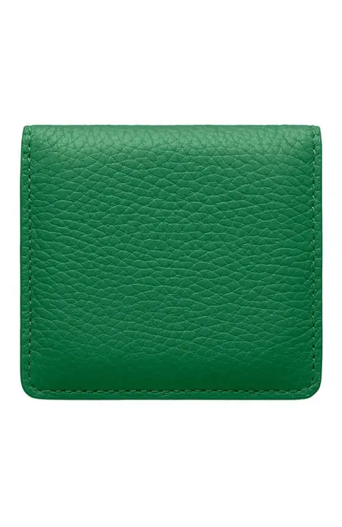 MAISON DE SABRE Leather Compact Mirror - Emerald Lily