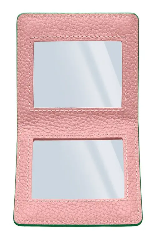 MAISON DE SABRE Leather Compact Mirror - Emerald Lily