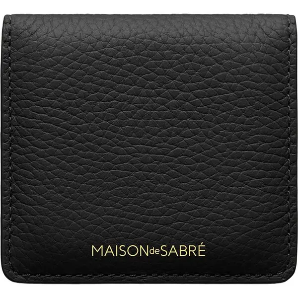 MAISON DE SABRE Leather Compact Mirror - Rouge Noir