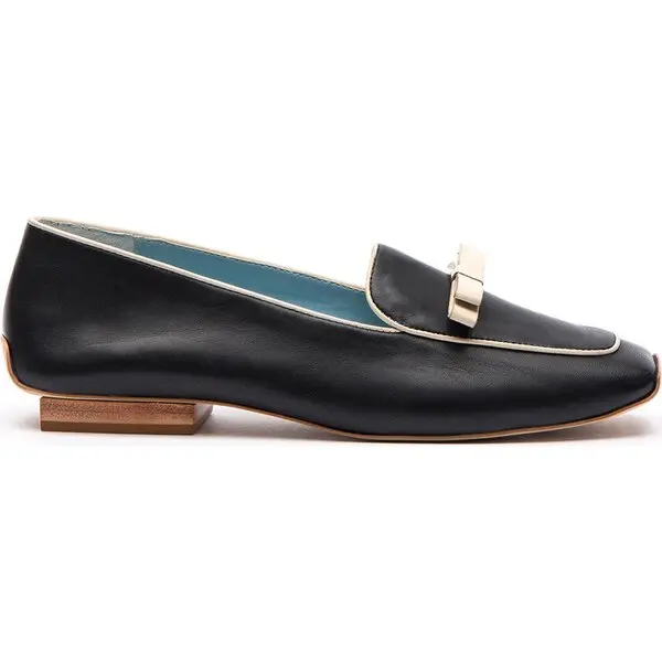 FRANCES VALENTINE Suzanne Bow Loafer - Black/oyster