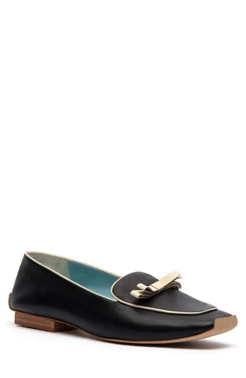 FRANCES VALENTINE Suzanne Bow Loafer - Black/oyster