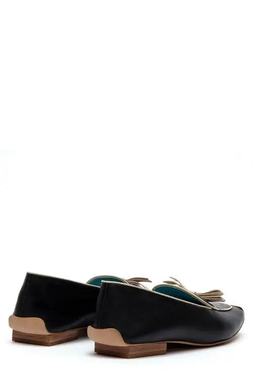FRANCES VALENTINE Suzanne Bow Loafer - Black/oyster
