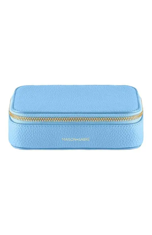 MAISON DE SABRE Leather Jewellery Case - Sky Blue