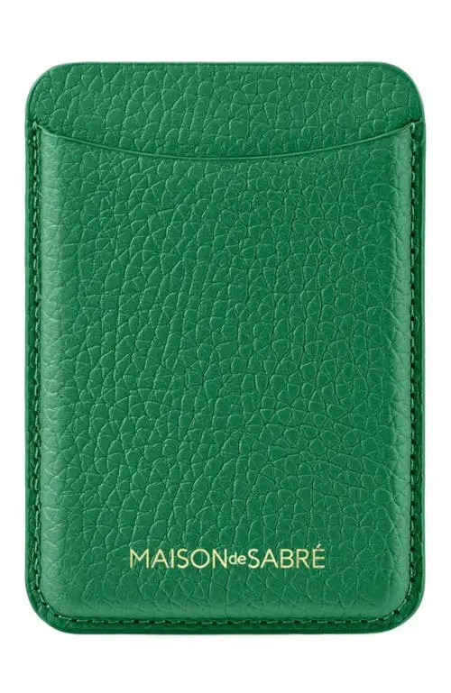 MAISON DE SABRE Leather Magsafe Wallet - Emerald Green
