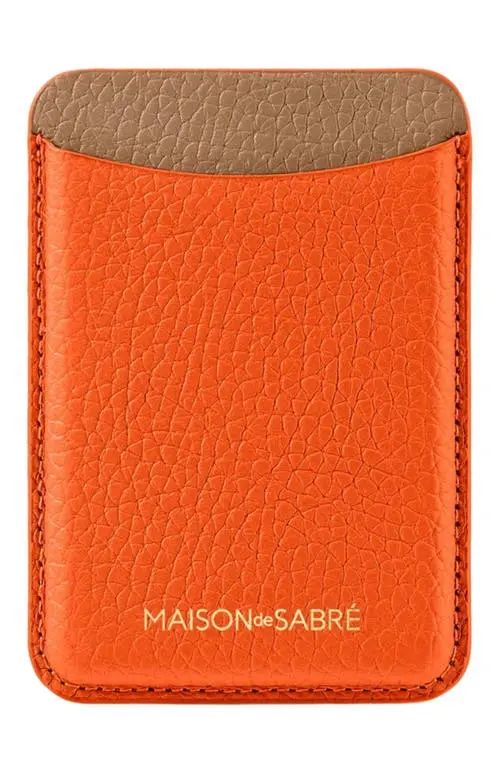 MAISON DE SABRE Leather Magsafe Wallet - Manhattan Sandstone