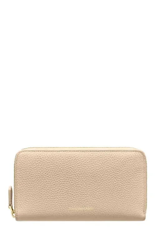 MAISON DE SABRE Long Leather Zip Wallet - Saharan Brown