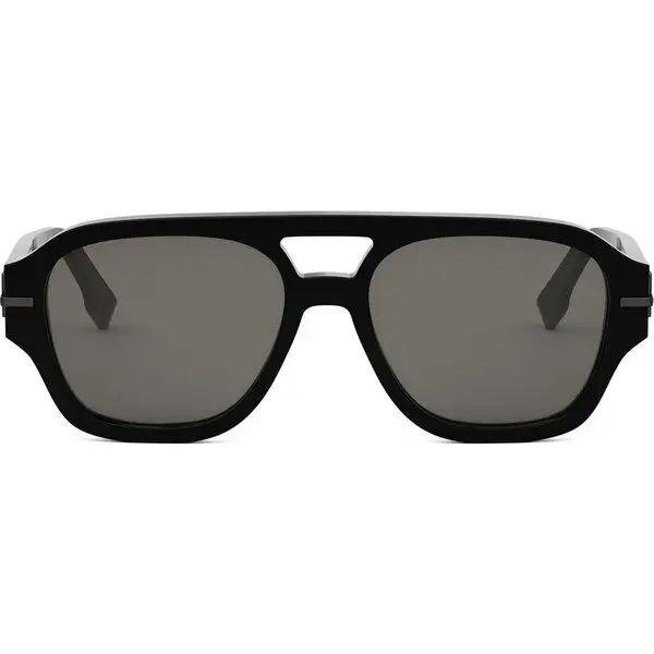 Fendi Graphy Sunglasses - Shiny Black / Smoke