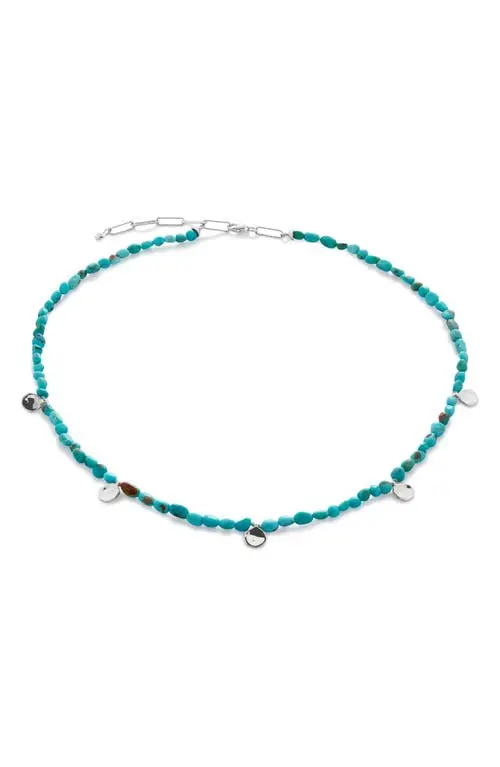 Monica Vinader Rio Turquoise Beaded Necklace - Sterling Silver/turquoise