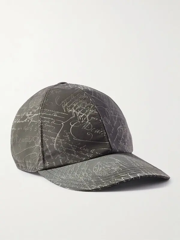 Berluti Scritto-jacquard Twill Baseball Cap - Gray