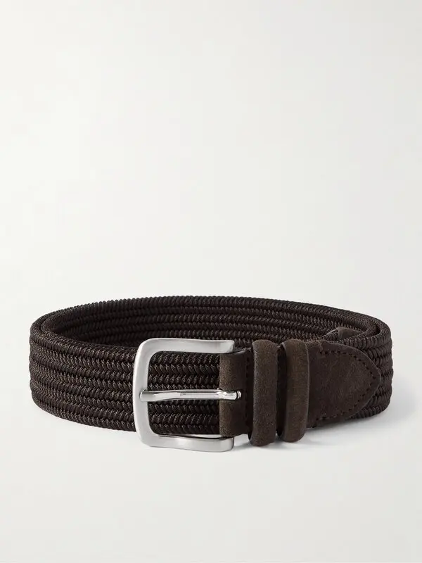 Mr P. 3.5cm Woven Belt - Brown